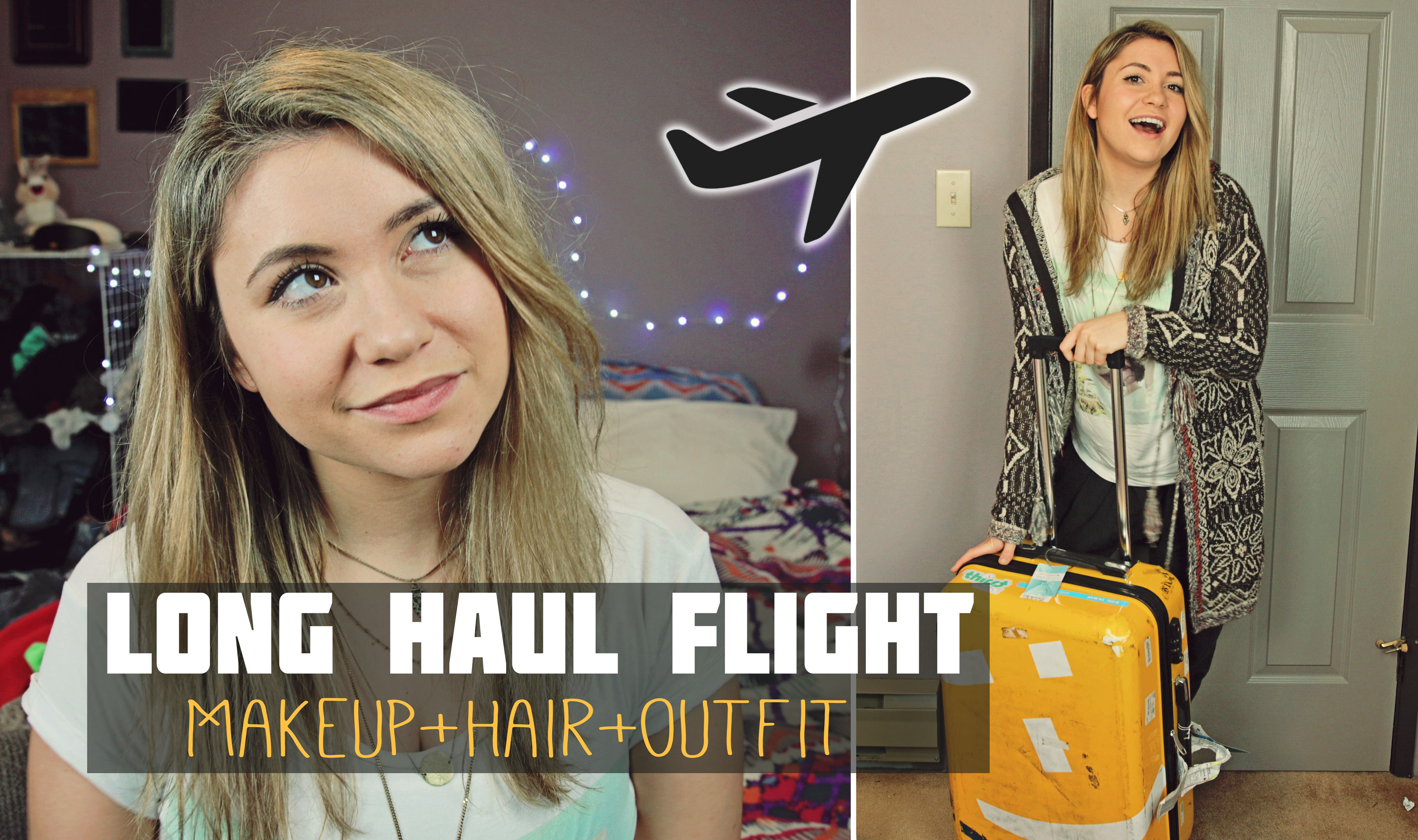 Long Haul Flight: Makeup + Hair + Outfit Routine